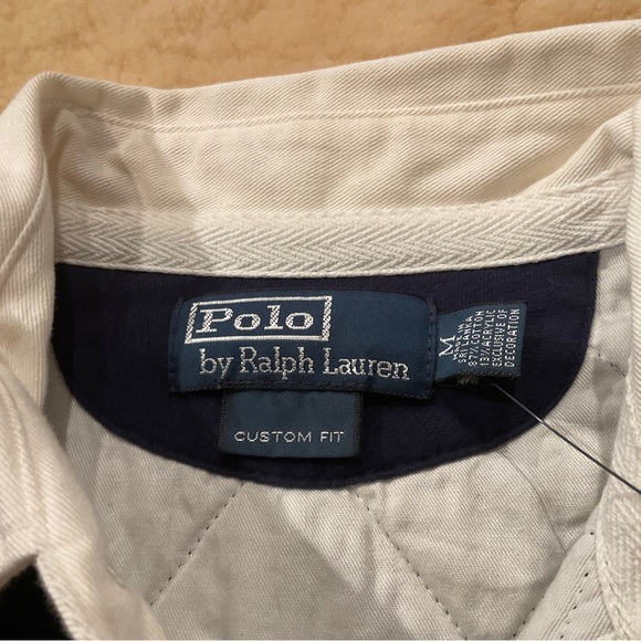 Polo Ralph Lauren | Shirts | Vintage Polo Ralph Lauren Navy Fleece Lined Long Sleeve Rugby Polo ...